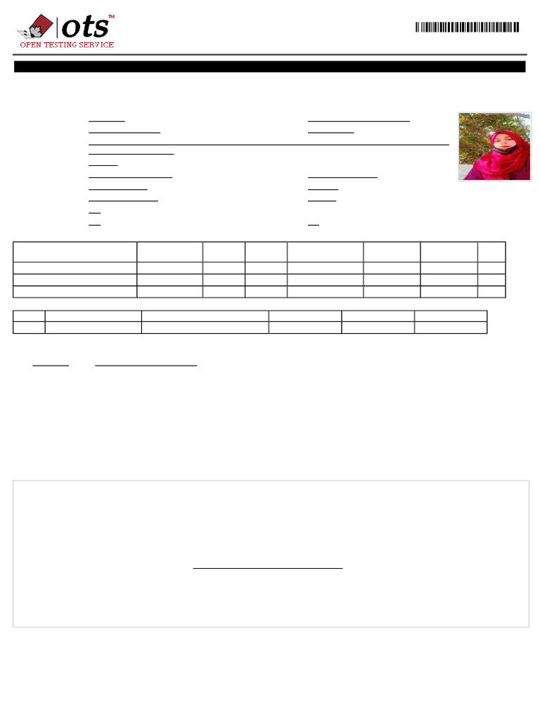 Registration Form - : Opportunities in OTS | PDF