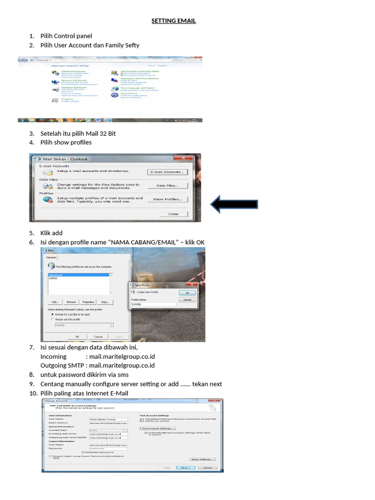 Panduan Setting Email Outlook Group-1 | PDF