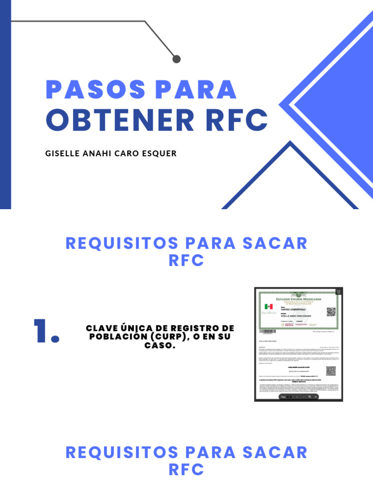 Requisitos para Obtener RFC en México | PDF | Tecnología