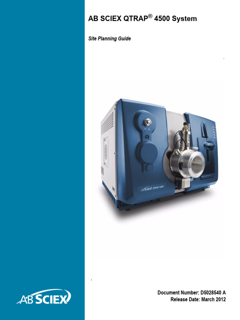 AB SCIEX QTRAP 4500 System Site Planning Guide | PDF