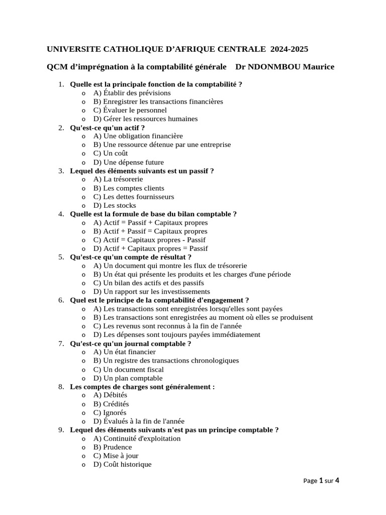 QCM D Impregnation Comptable22 | PDF