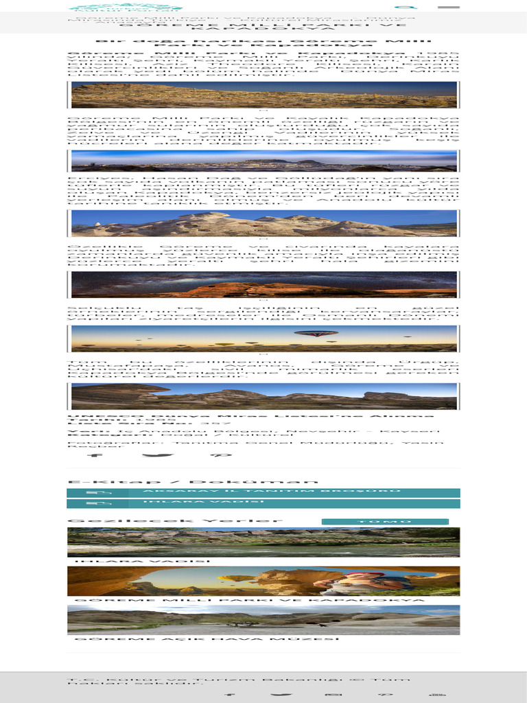 Göreme Mi̇lli̇ Parki Ve Kapadokya Kültür Portalı | PDF Göreme Mi̇lli̇ Parki Ve Kapadokya Kültür Portalı | PDF