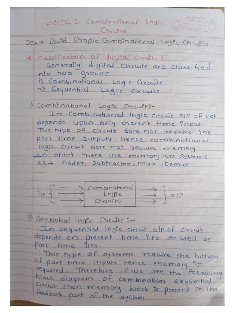 DTE(22320)-Unit 3- Combinational Circuits | PDF DTE(22320)-Unit 3- Combinational Circuits | PDF