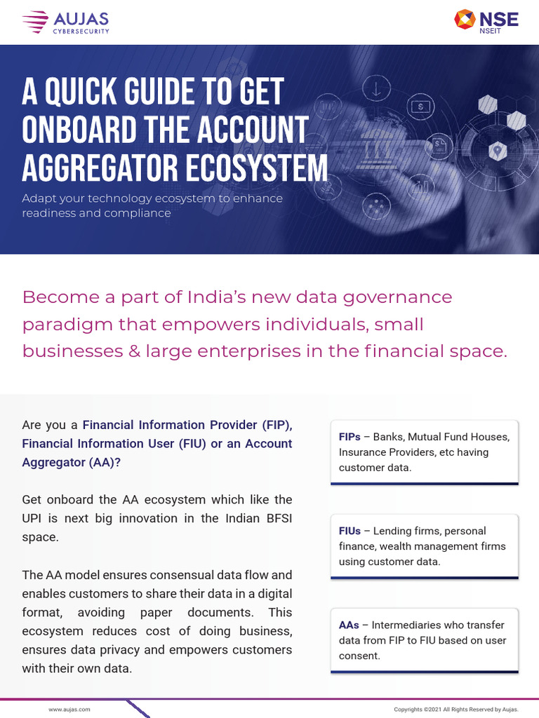 A Quick Guide To Get Onboard The Account Aggregator Ecosystem | PDF