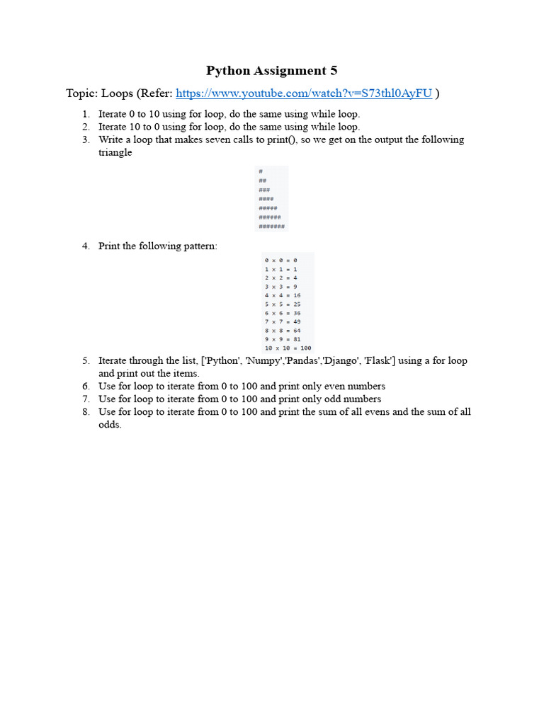 Python Assignment 5 | PDF