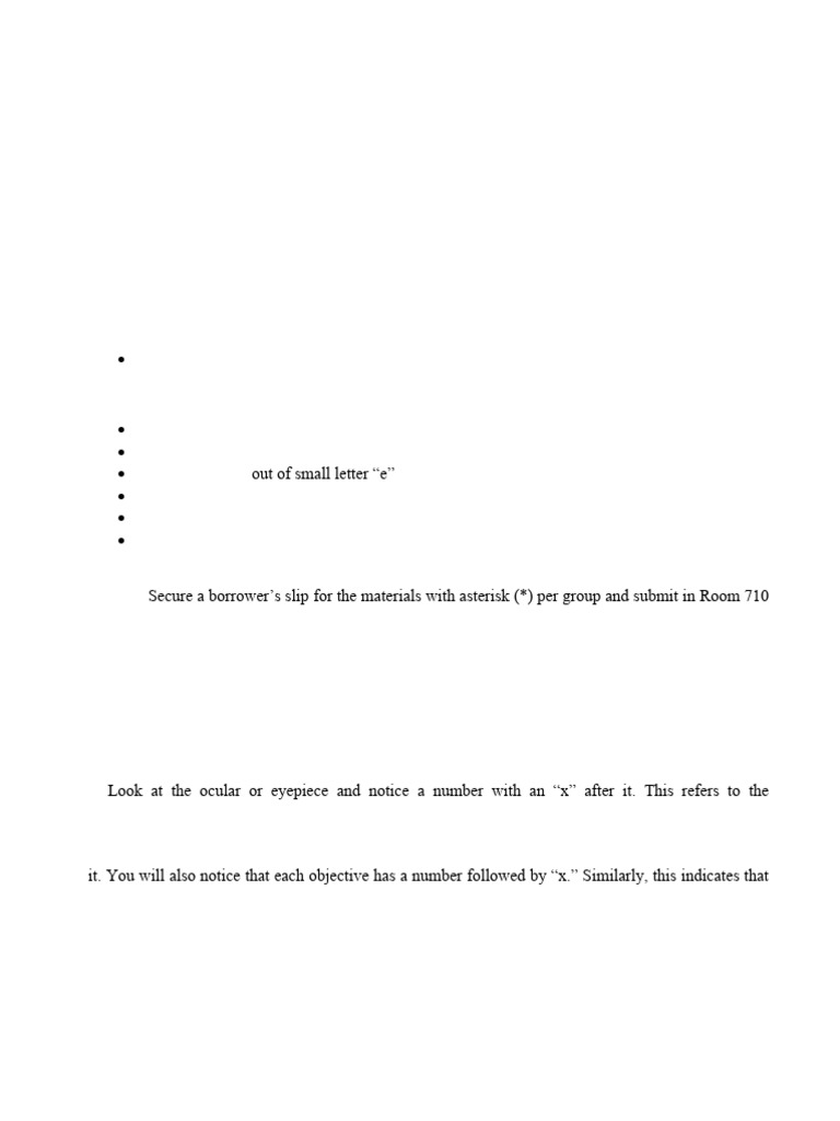 Exercise No 1 Microscope Pdf