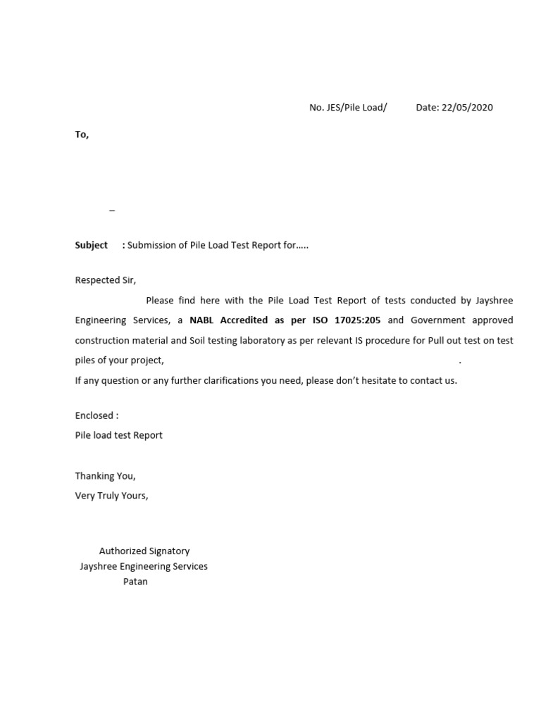 Pile Load Test Report - 100MW Solar - Radhanesda - BHEL - GSECL | PDF