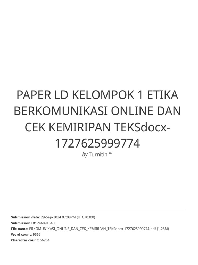 PAPER LD KELOMPOK 1 ETIKA BERKOMUNIKASI ONLINE DAN CEK KEMIRIPAN ...