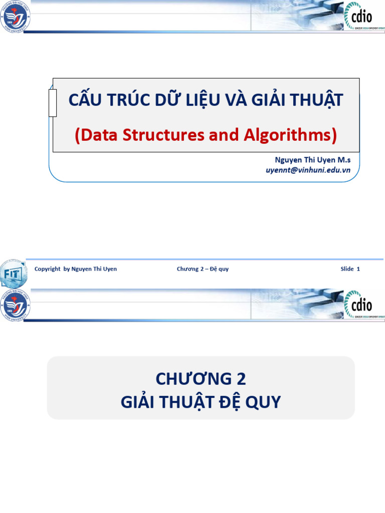CHƯƠNG 2-ĐỆ QUY | PDF