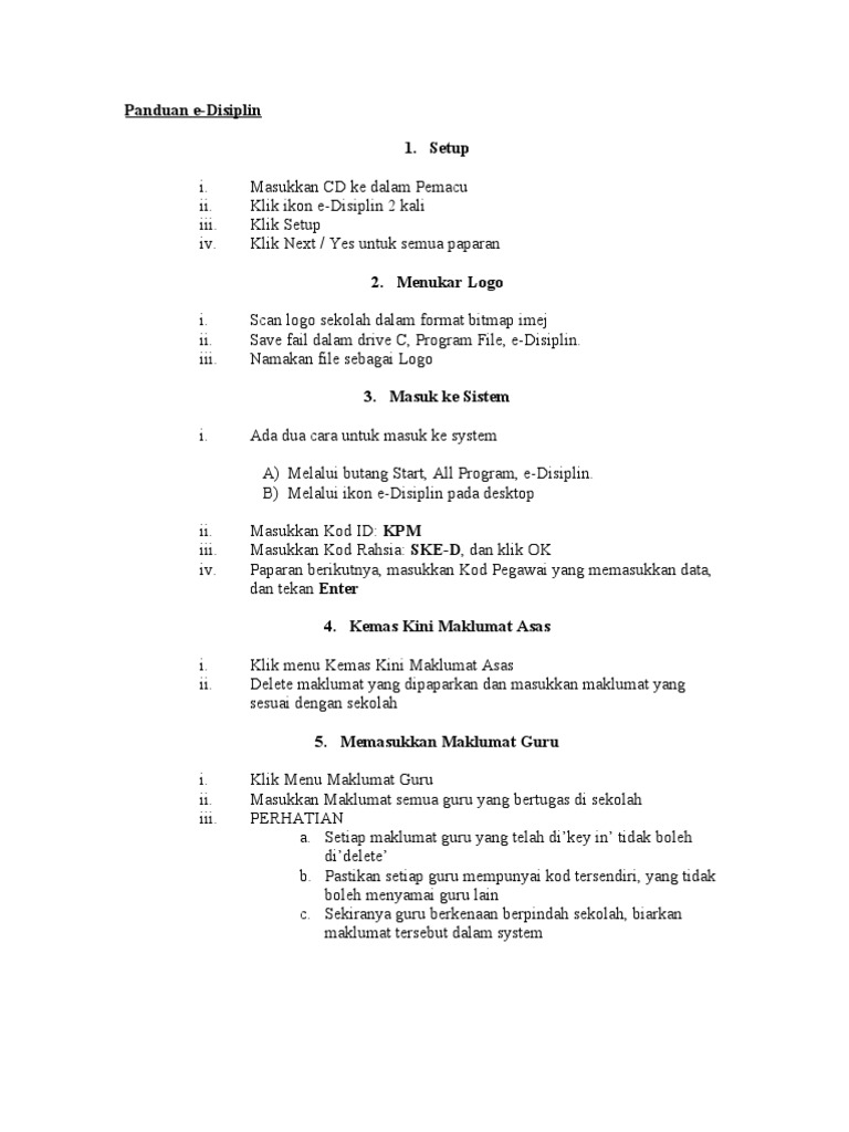 Panduan Disiplin | PDF