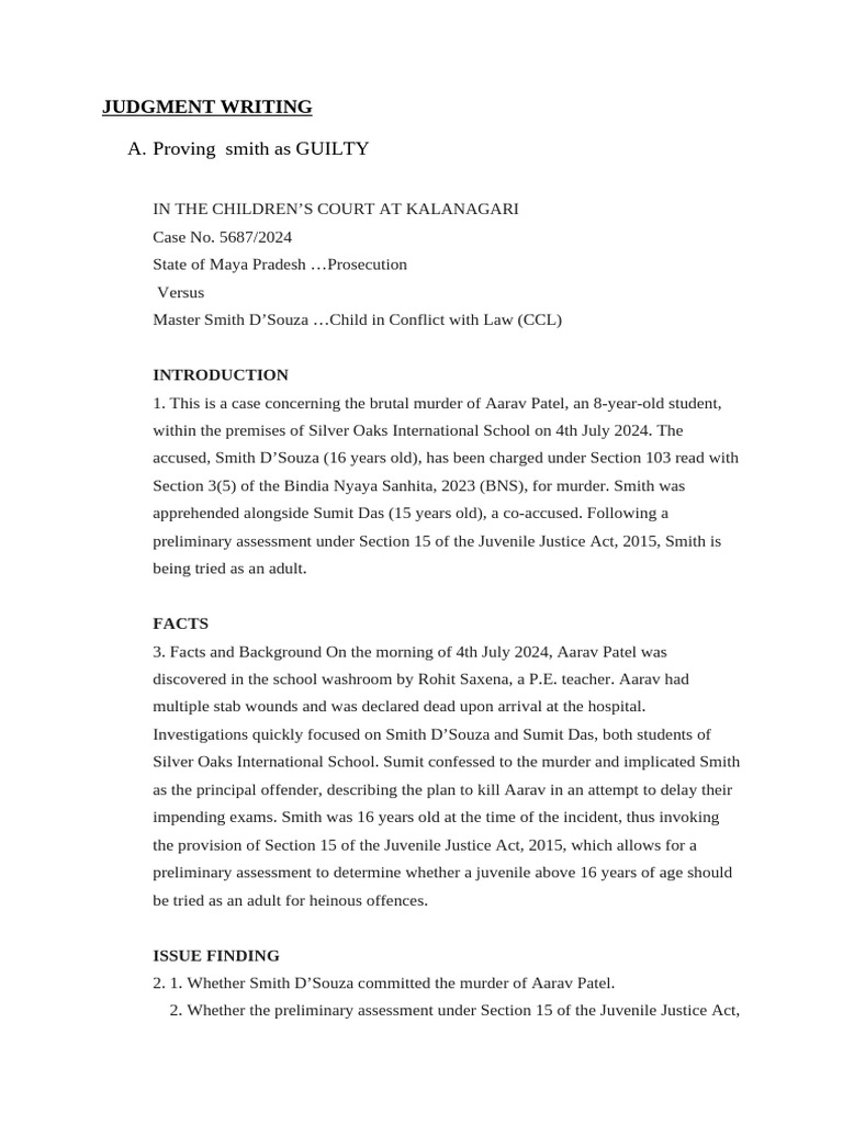 JUDGMENT WRITING | PDF