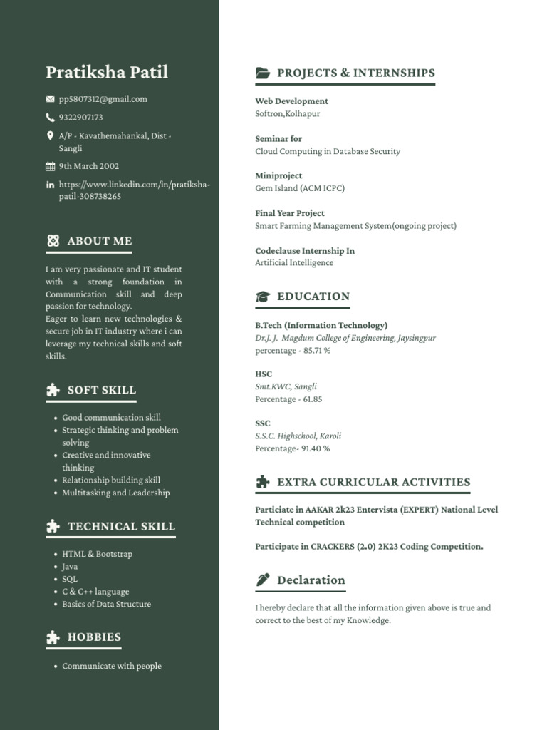 PRATIKSHA Resume | PDF
