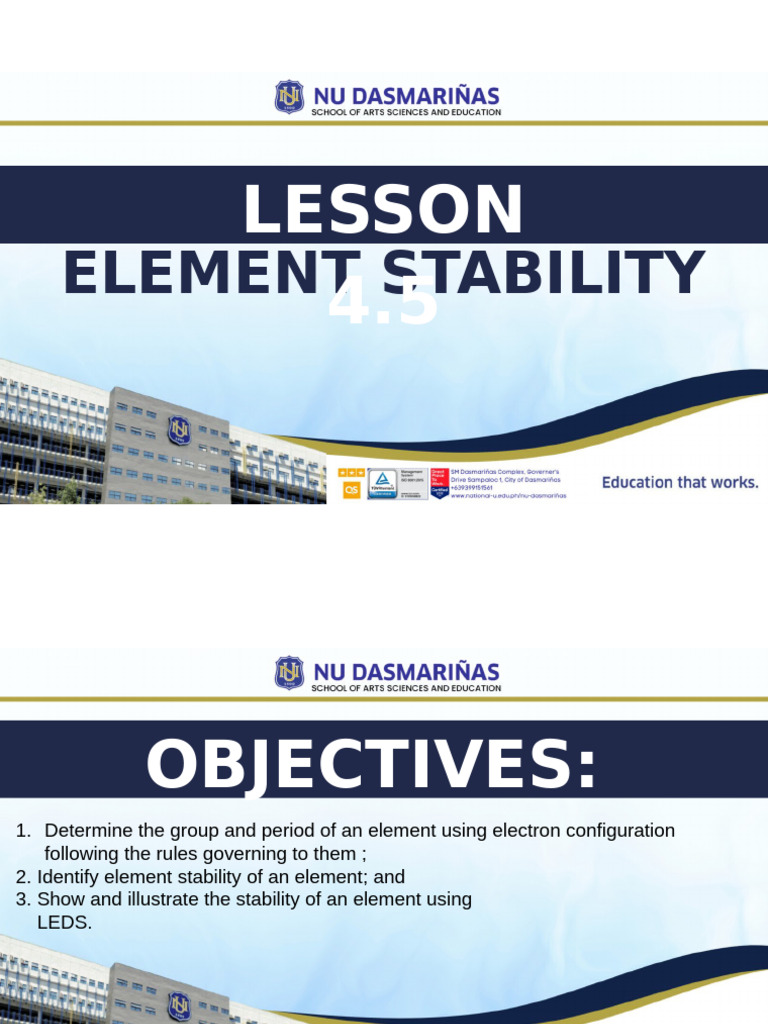 Lesson 4.5 Element Stability-With Annotation | PDF