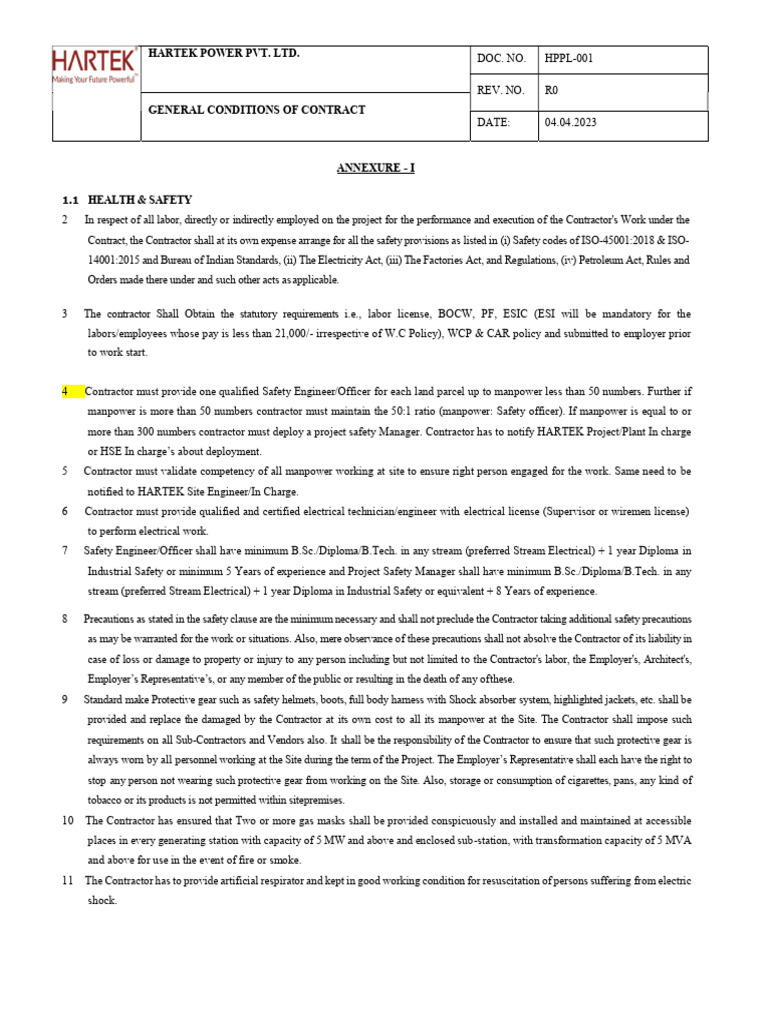 Safety Annexure-6 | PDF