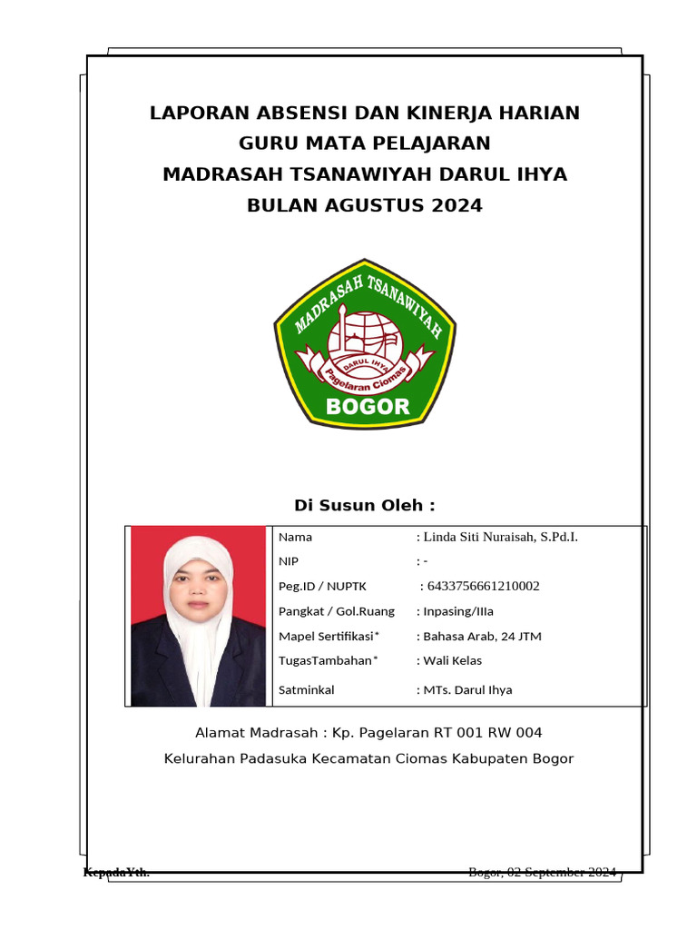 LKH Bu Linda Agustus 2024 | PDF