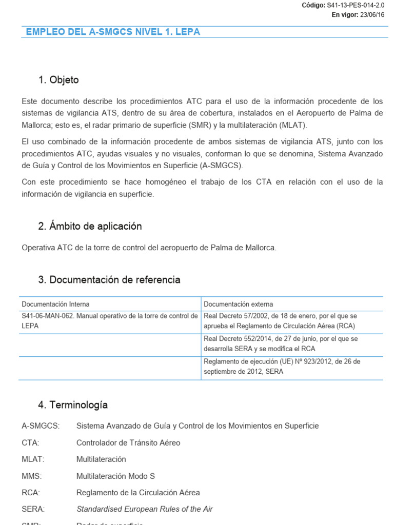 Uso A-SMGCS | PDF