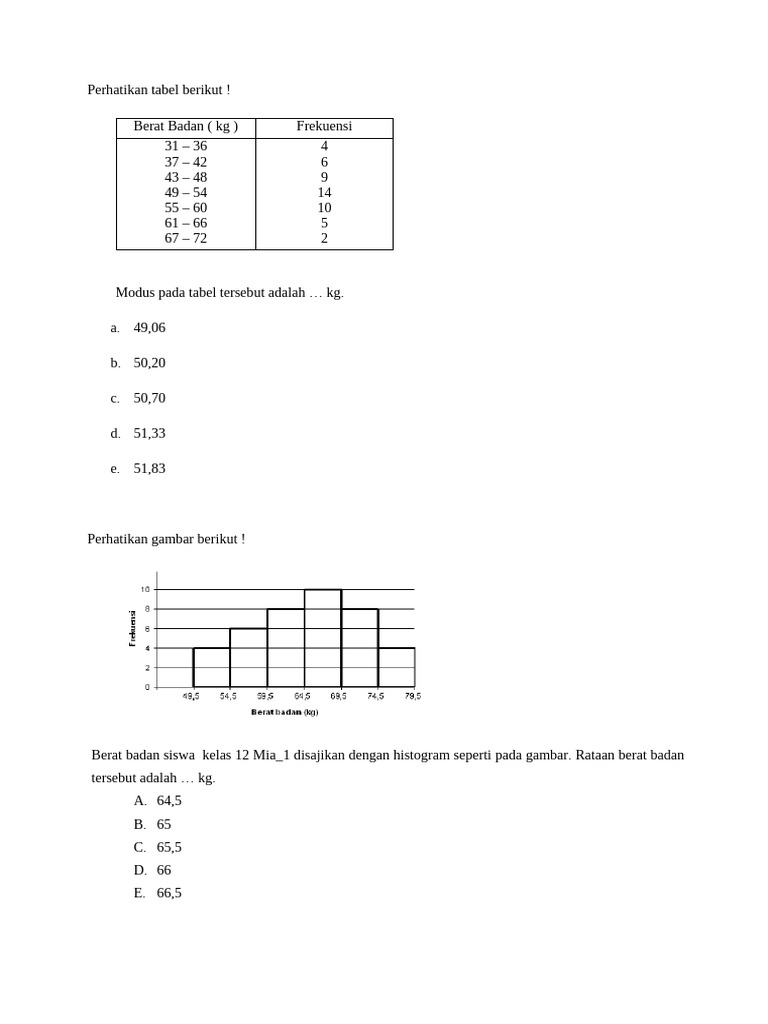 Soal Latihan Statistik | PDF