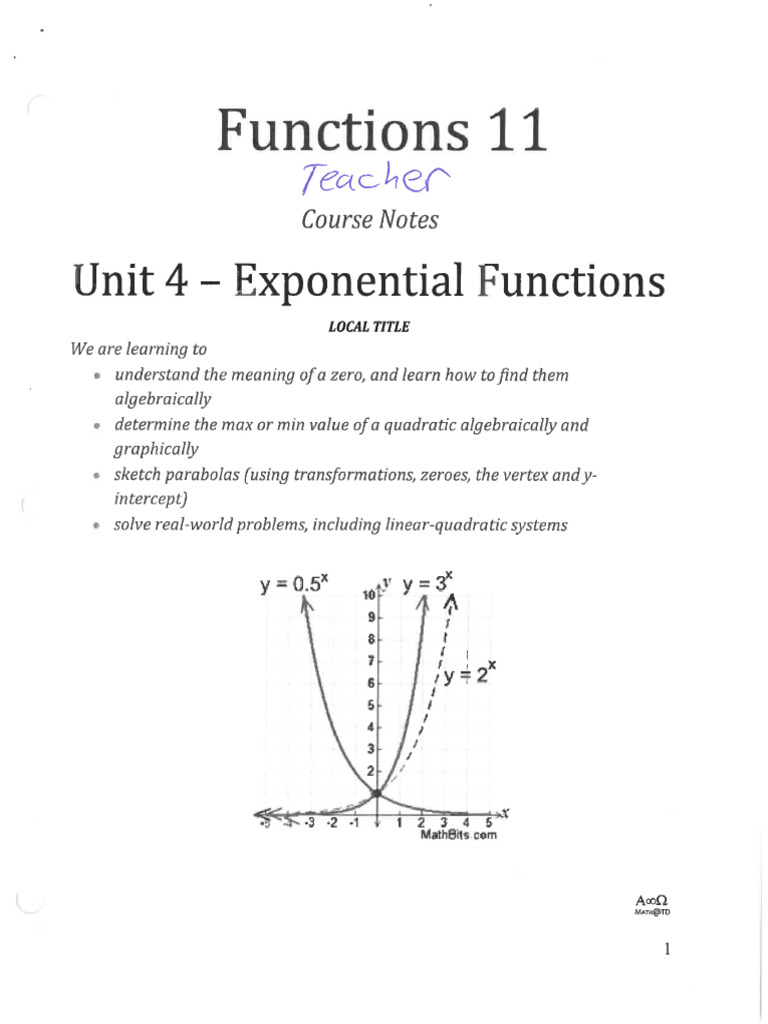 MCR3U CH 4 Notes - Filled in | PDF