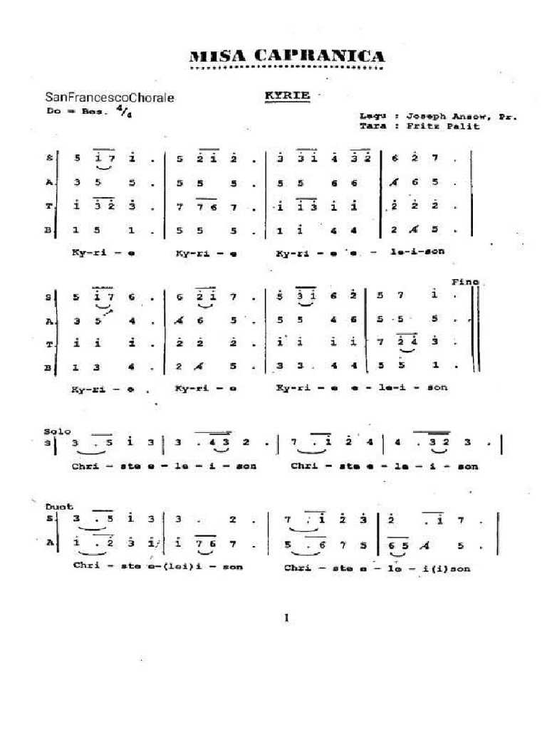 Misa Capranica | PDF