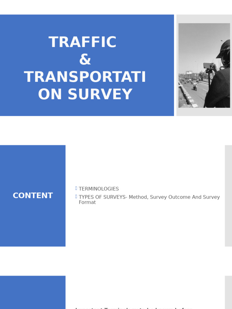 Traffic and Transportation Survey | PDF