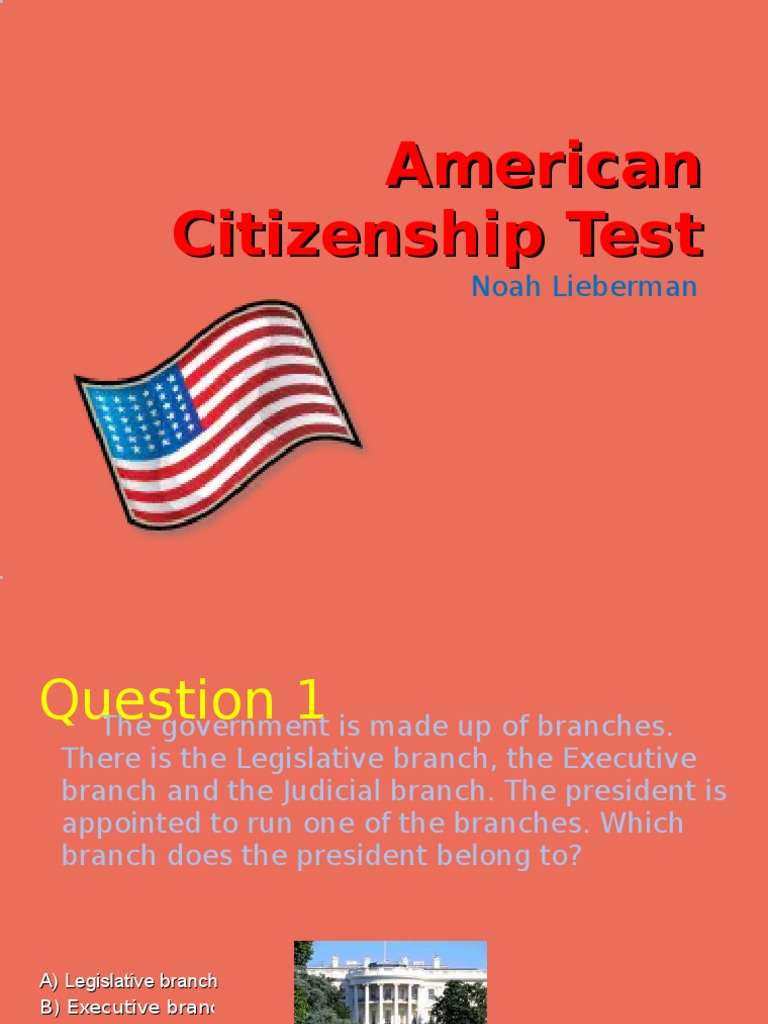American Citizenship Test Questions | PDF