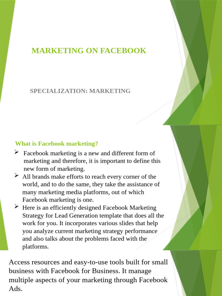 Project - Marketing On Facebook 2nd Year | PDF