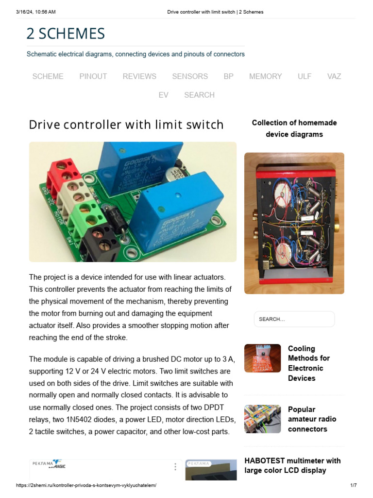 Drive Controller With Limit Switch - 2 Schemes | PDF