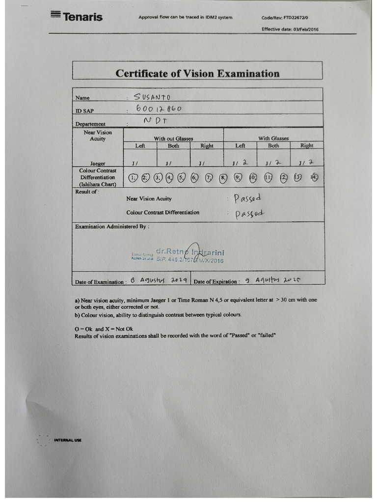 Jaeger Test (TN - Susanto) | PDF