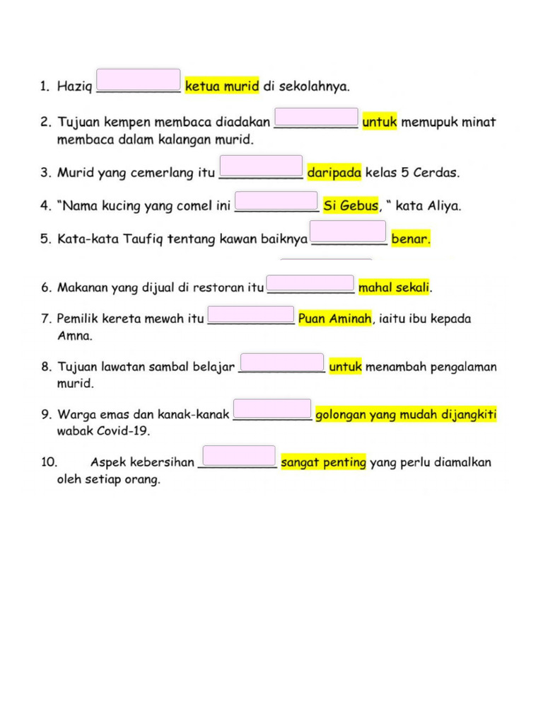 Kata Pemeri Exercise 2 | PDF