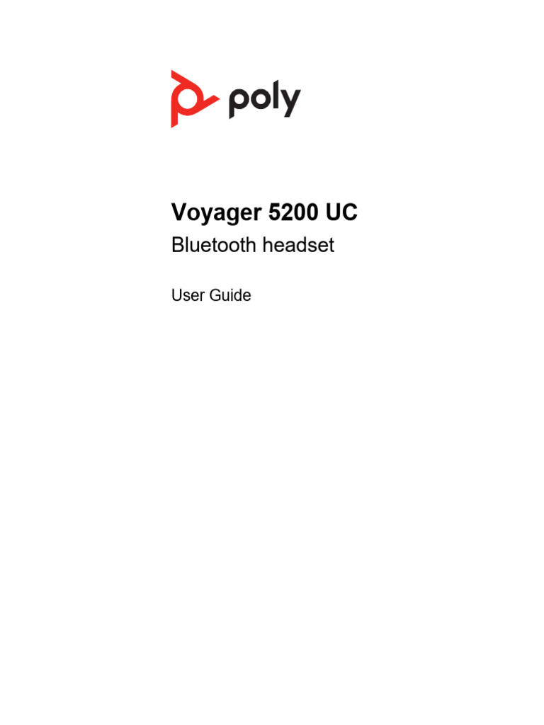 Voyager 5200 Uc Ug en | PDF