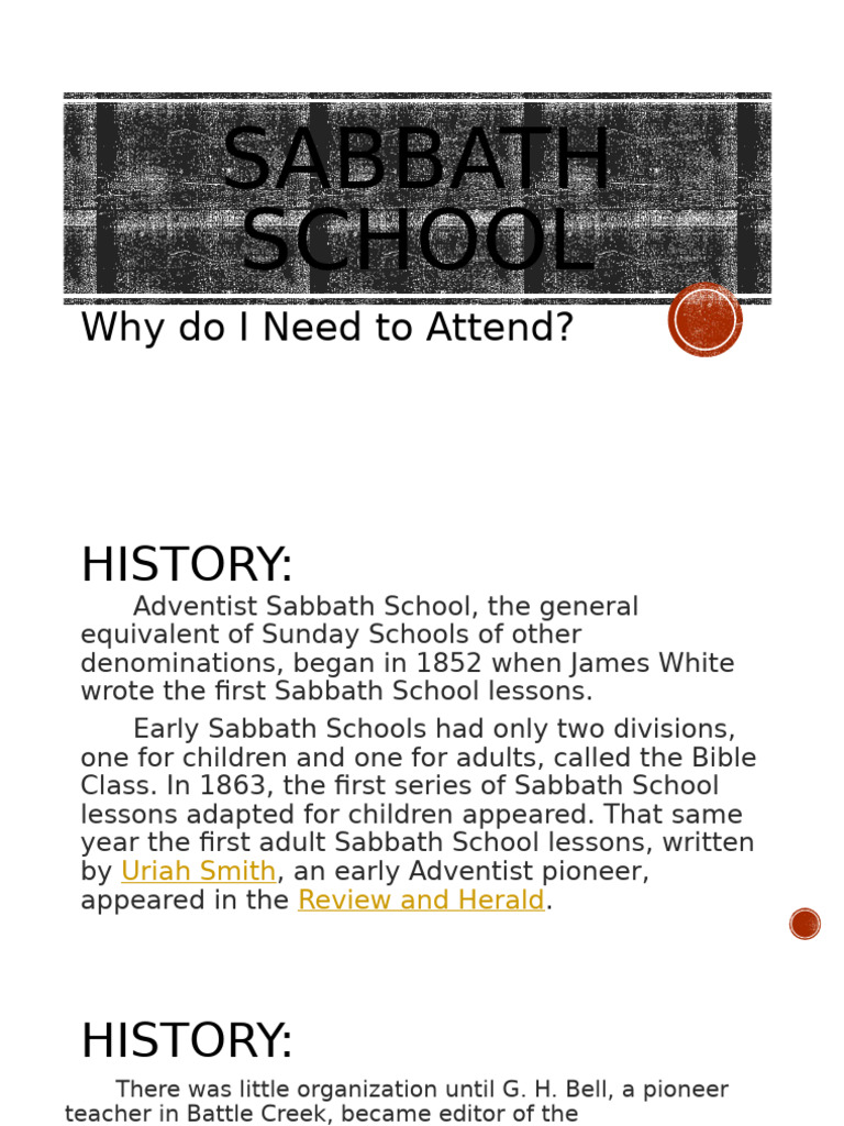 Sabbath School 101 Pdf Sunday School Seventh Day Adventist Church