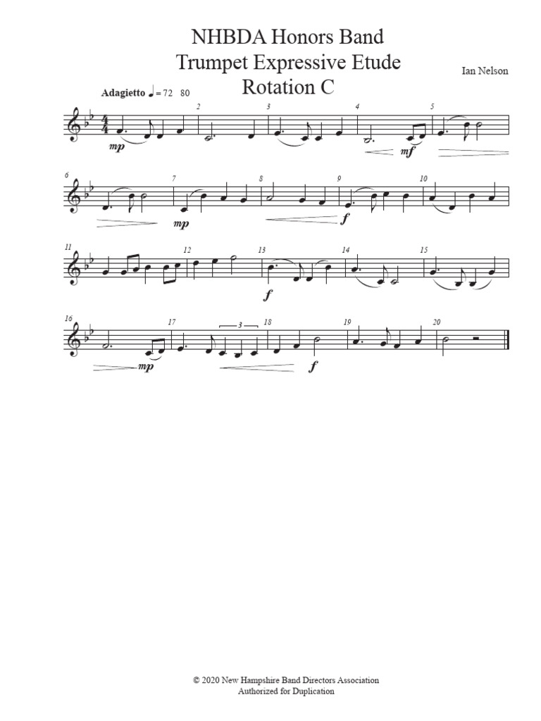 Trumpet Etude 1 | PDF