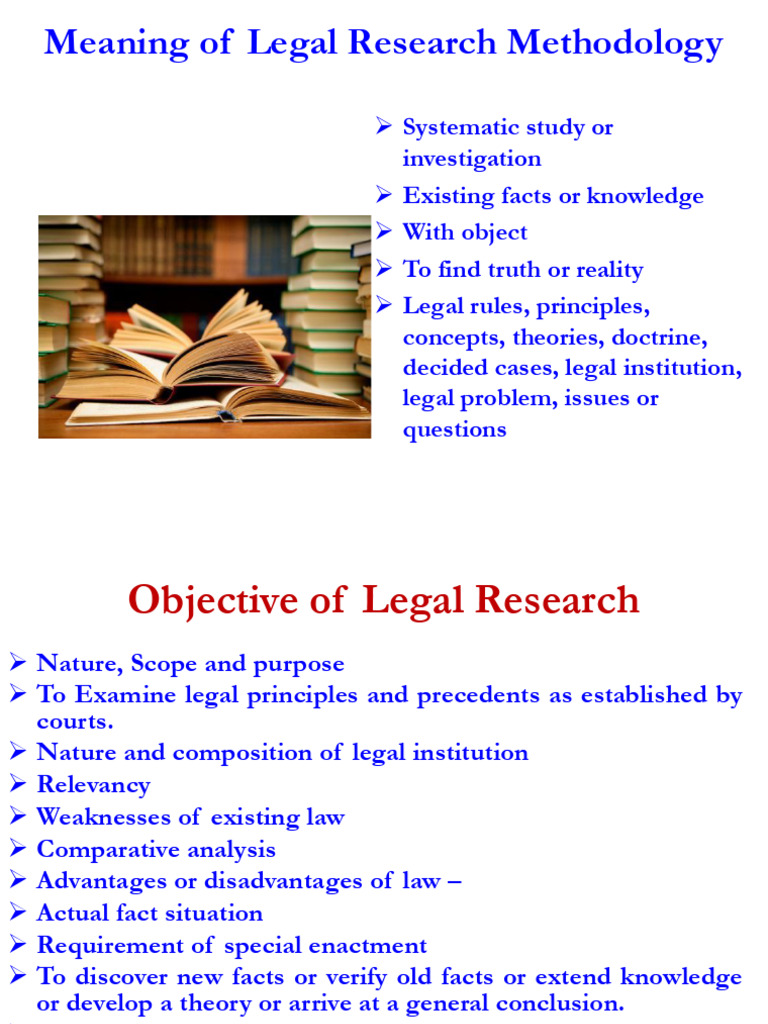 Legal Research Methodology 1 | PDF