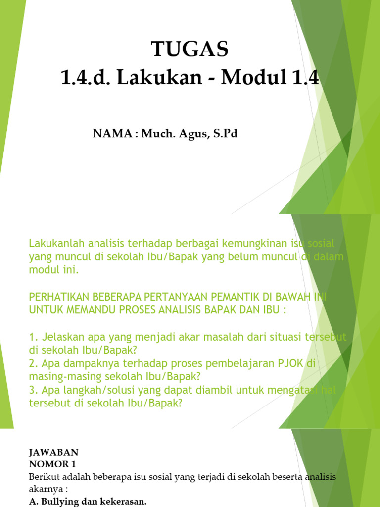 1-4-e-Refleksi-Modul-1-4 ( Much. Agus, S.Pd ) | PDF