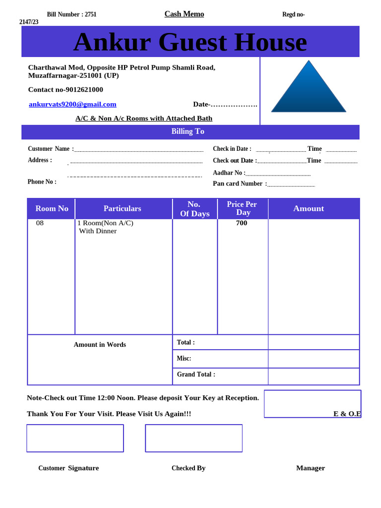 Ankur Guest House | PDF