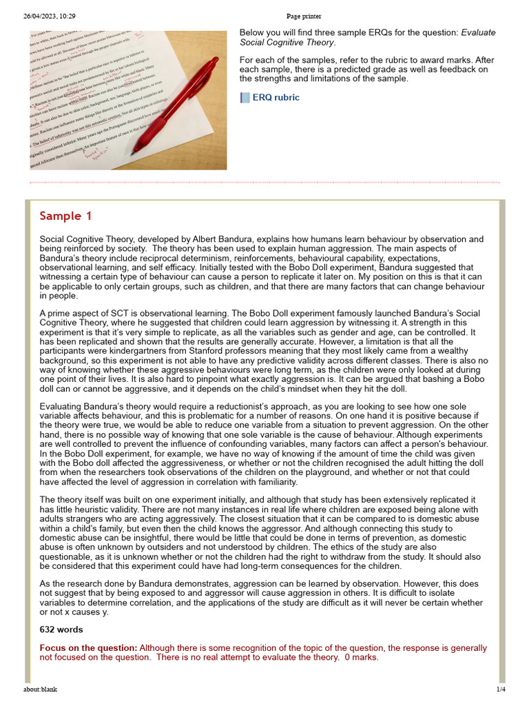 3 Sample ERQs With Markings For SCT | PDF