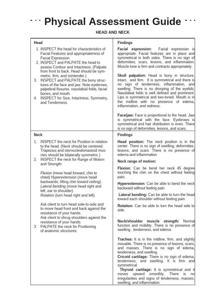 Ch13 HeadneckPhysical Assessment | PDF