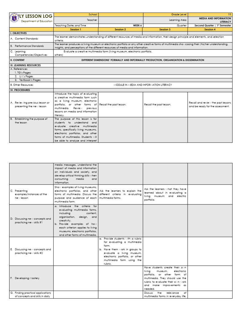 DLL Week 6: Evaluating Multimedia | PDF | Multimedia | Learning