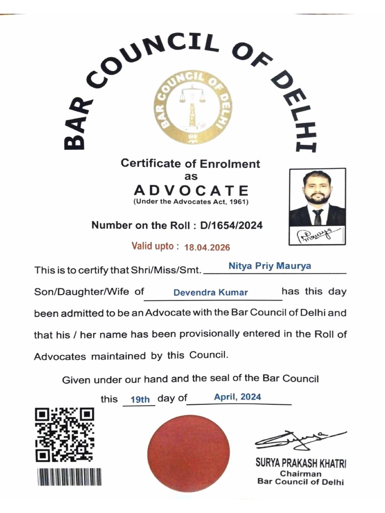 NP Enrollment Certificate | PDF