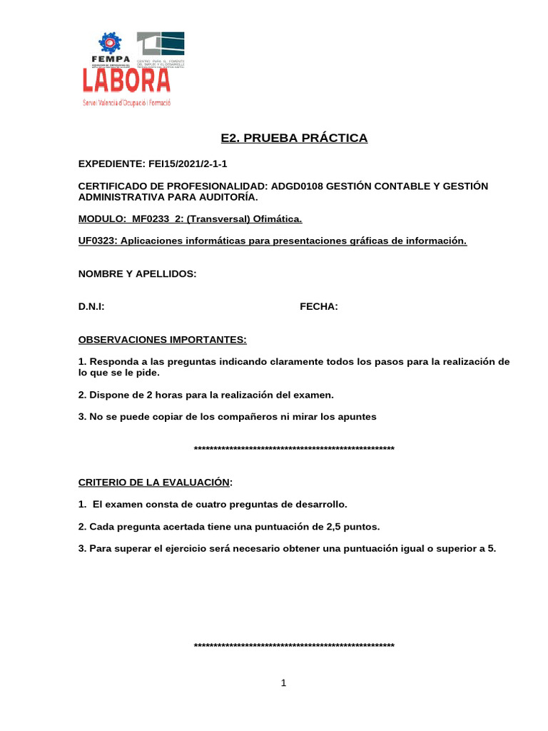 Presentaciones Graficas E2 Prueba Practica | PDF