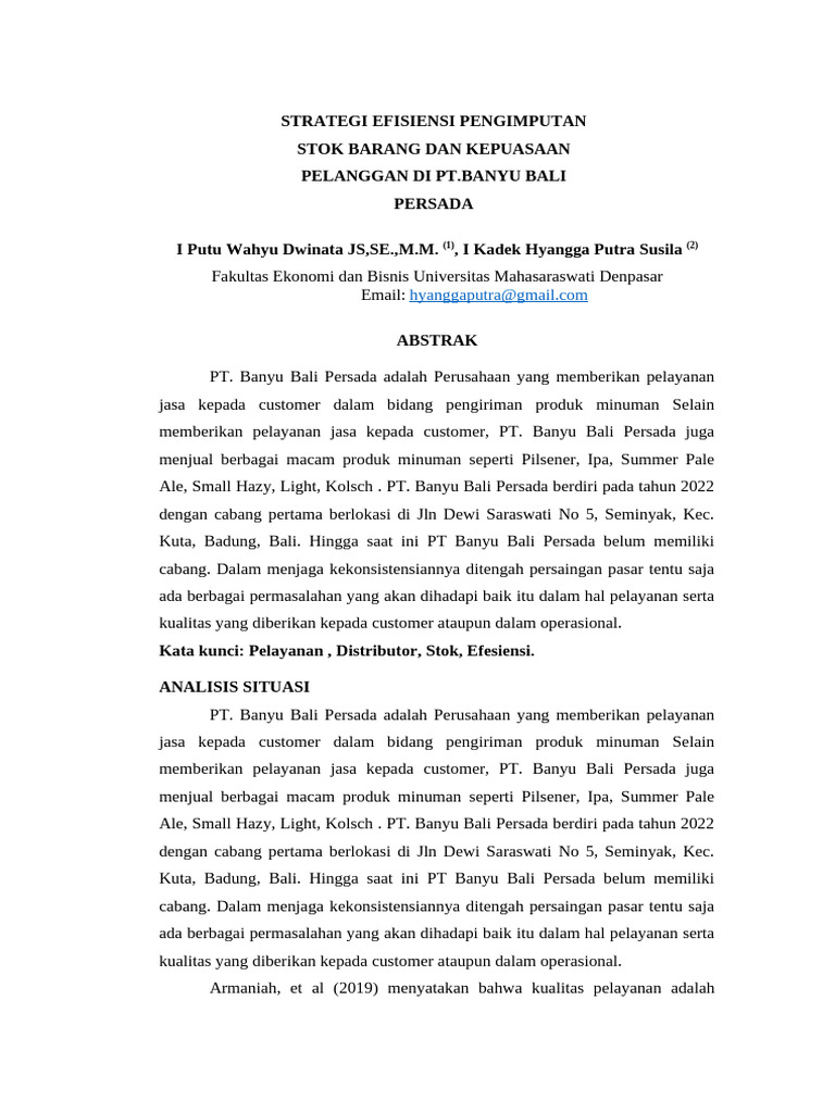 Artikel - I Kadek Hyangga Putra Susila | PDF