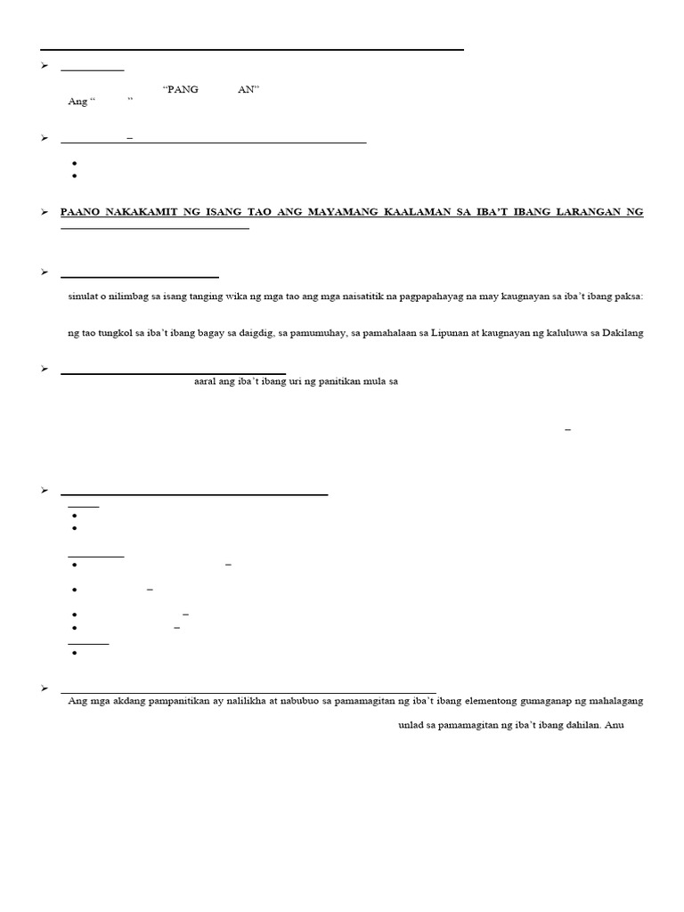 Panitikan Midterm Kabanata 1 7 | PDF