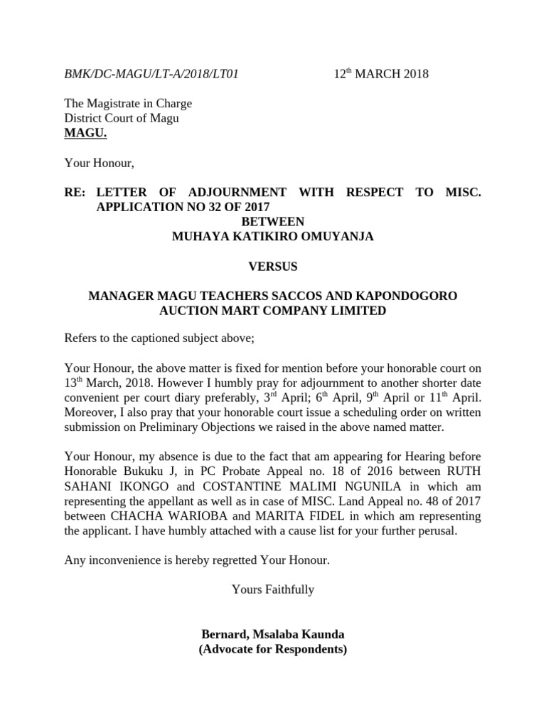 Adjournment 1 | PDF