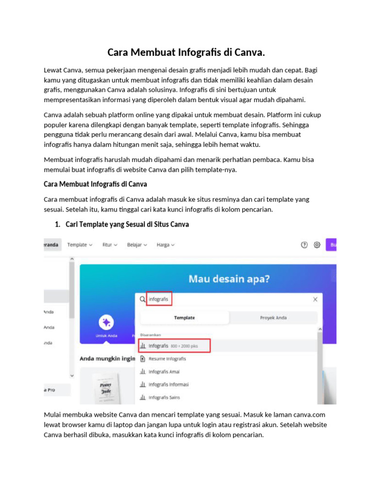 Cara Membuat Infografis Di Canva | PDF