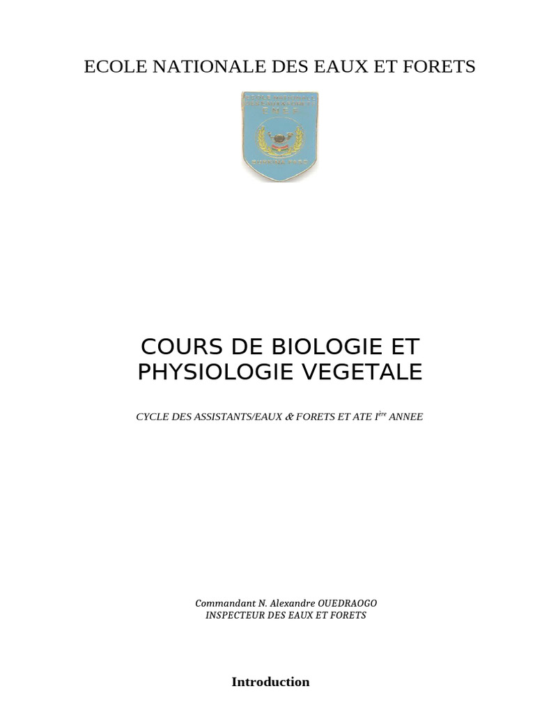 Cours de Biologie Vegetale - 2021 | PDF | Racine | Maison et jardin