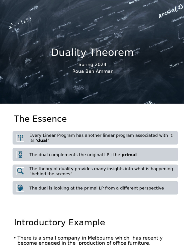 Duality Theorem | PDF