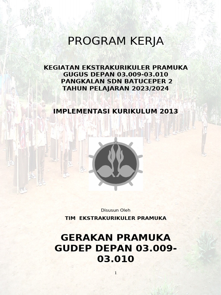 Program Kerja Pramuka | PDF | Karier & Perkembangan
