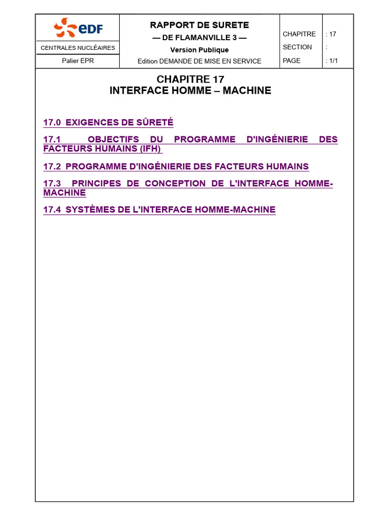 Interface Homme-Machine - Rapport de Sûreté | PDF