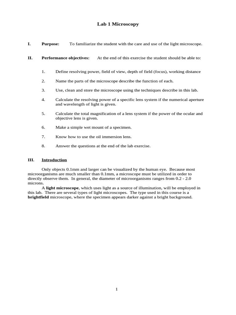 Lab 1 Micros | PDF