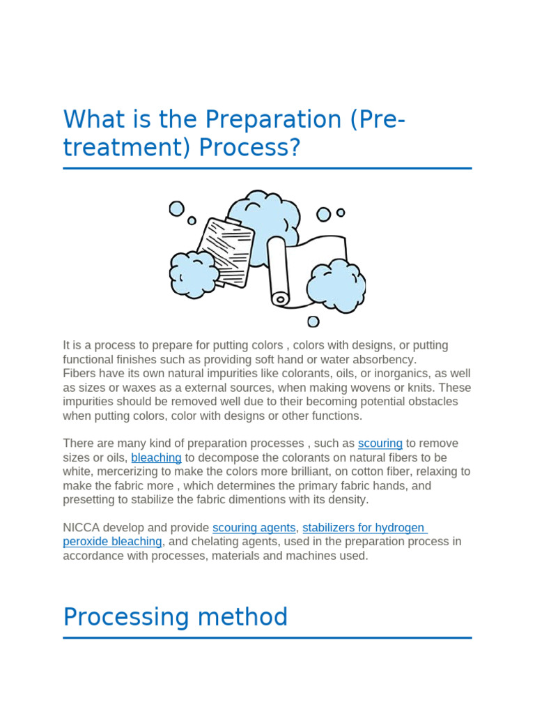 What Is The Preparation (Pre-Treatment) Process | PDF